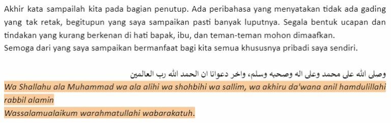 15 Contoh Penutup Pidato Islami, Akhiri dengan Berkesan - Hafizi Azmi